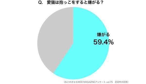 【調査】抱っこをすると嫌がる猫はどれくらいいるの?(ねこのきもちnews)