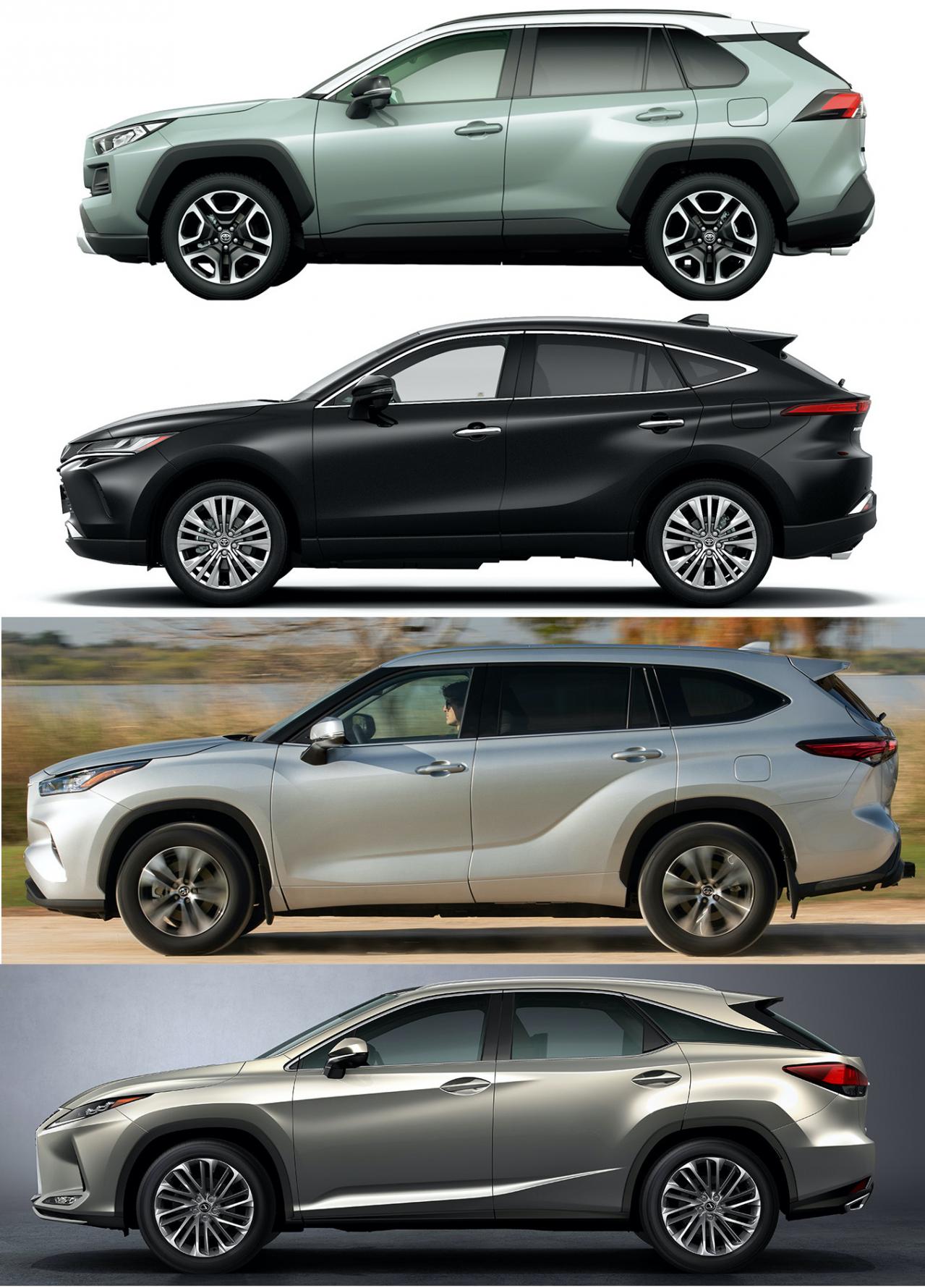 トヨタ新型ハリアーから次期レクサスRXを予想する TNGA GA-Kプラットフォームのモデル比較 ハリアー、RAV4と比べたら？（MotorFan[モーターファン]）