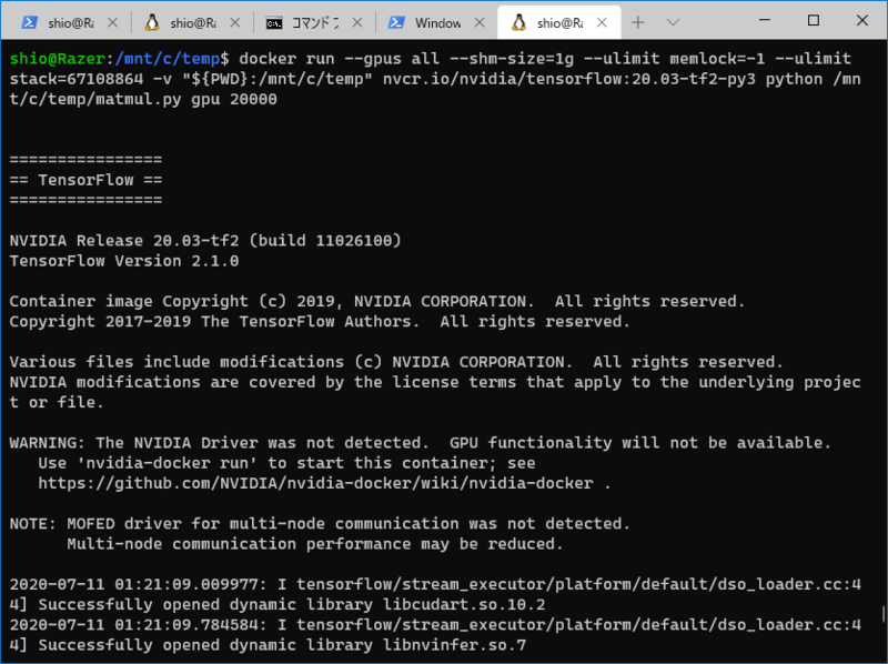 Windows 10のWSL2からGPUが使えるようになった（アスキー）